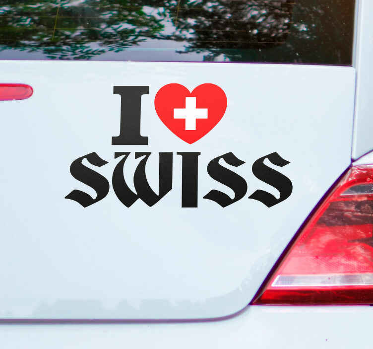Autoaufkleber I love swiss