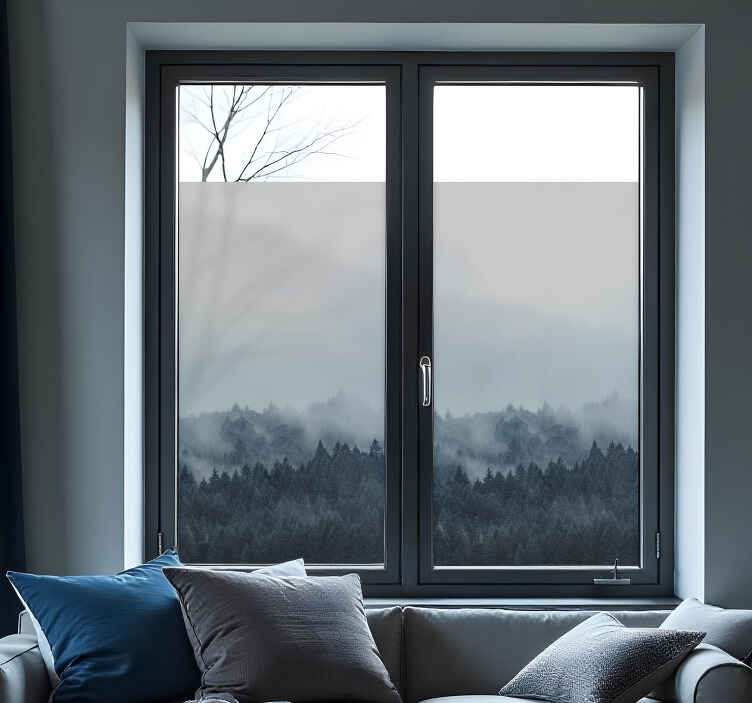 misty forest window sticker