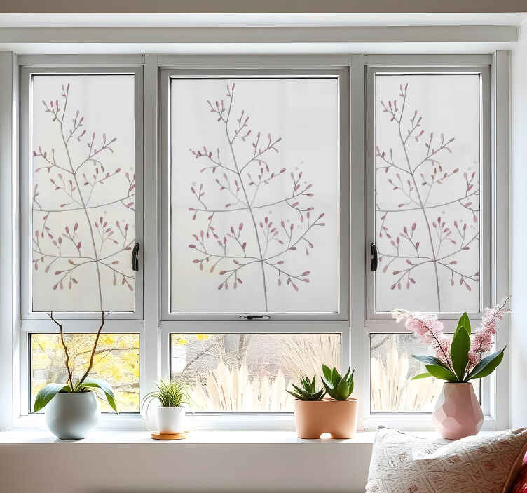 tiny branches window decal