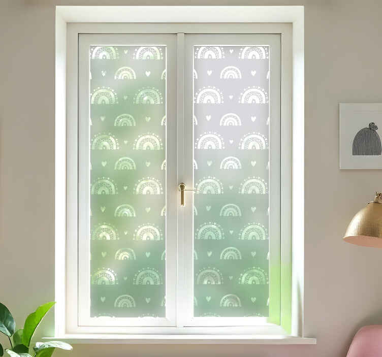 Sticker fenêtre arcs-en-ciel bohèmes