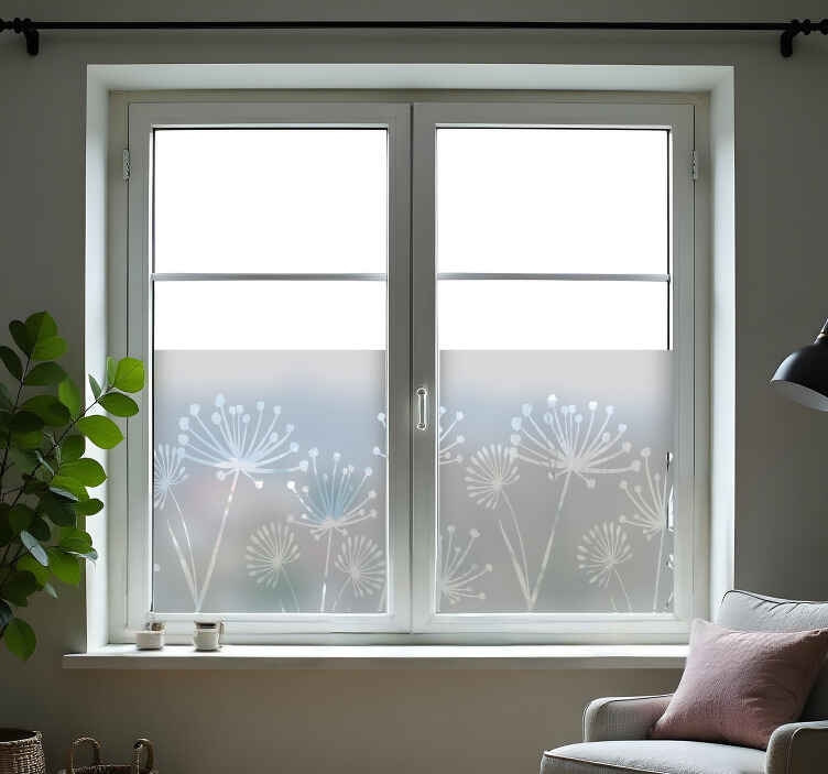 Dandelion flower window film