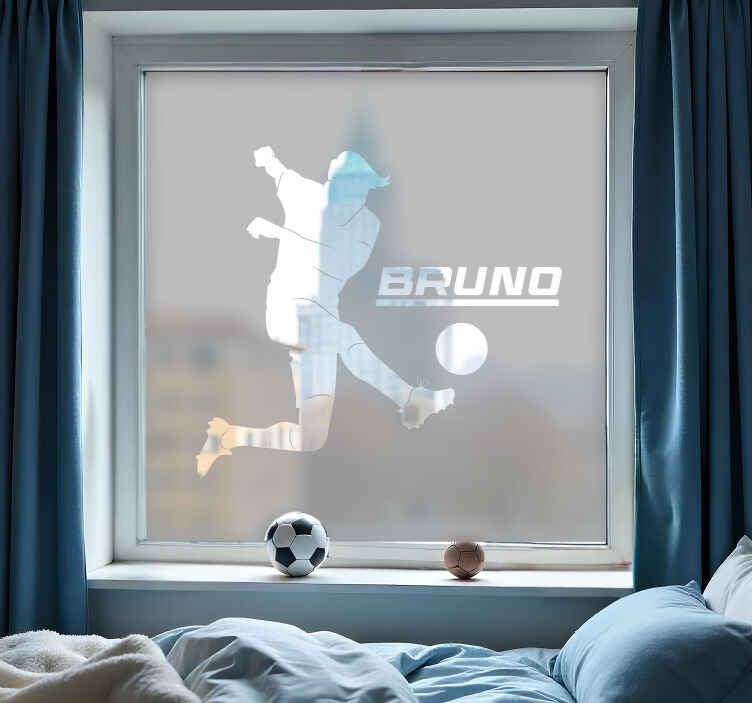 Football player window sticker