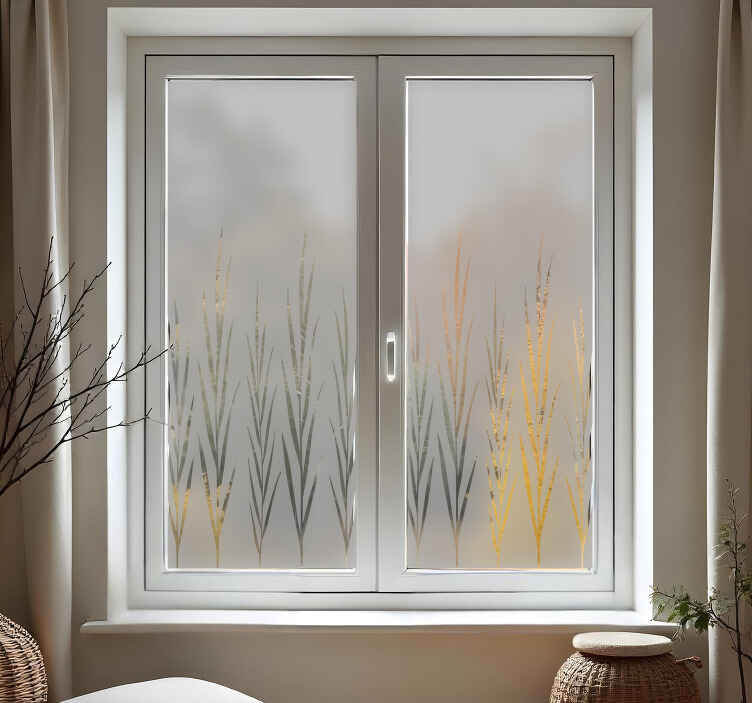 vertical plants window sticker