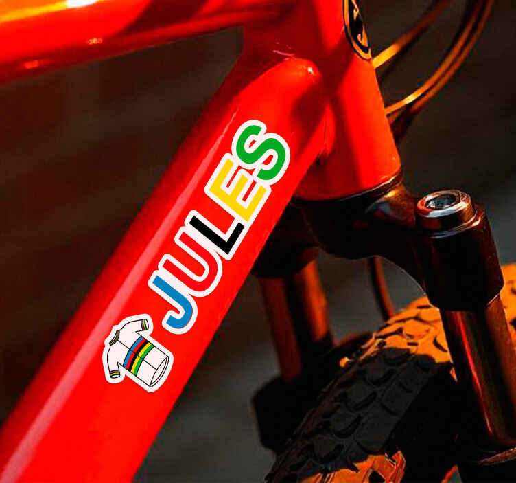 Sticker vélo maillot cycliste champion du monde