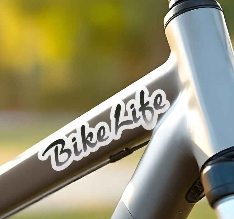 Bike Life text bicycle decal