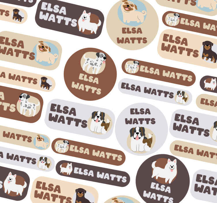 Sticker personnalisé conceptions d'écoles canines