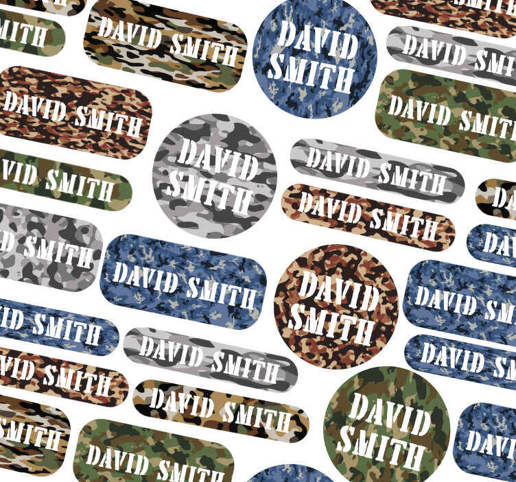 Sticker personnalisé modèles d'école de camouflage