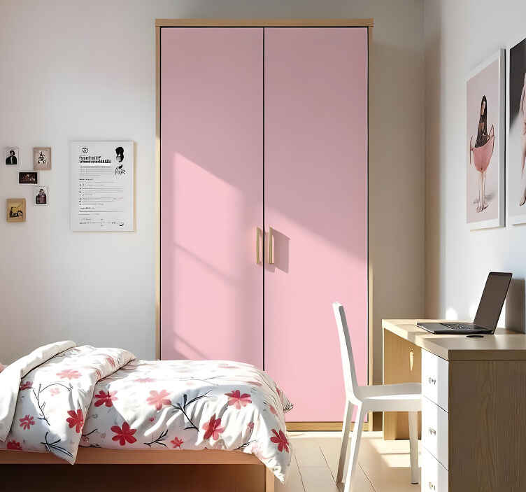 pastel pink furniture sticker