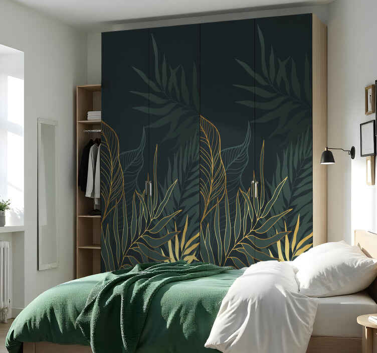 Elegant tropical leaf furniture sticker