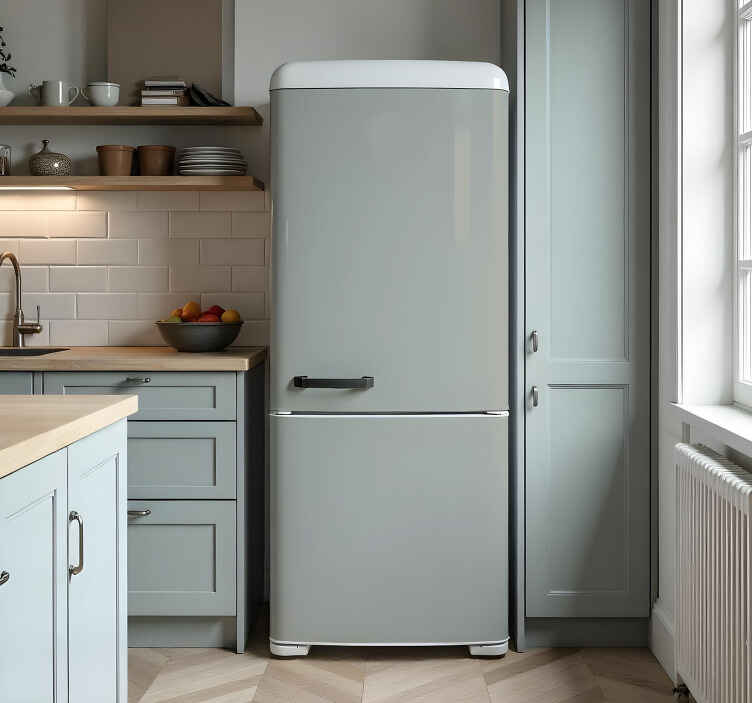 Monochrome grey fridge sticker