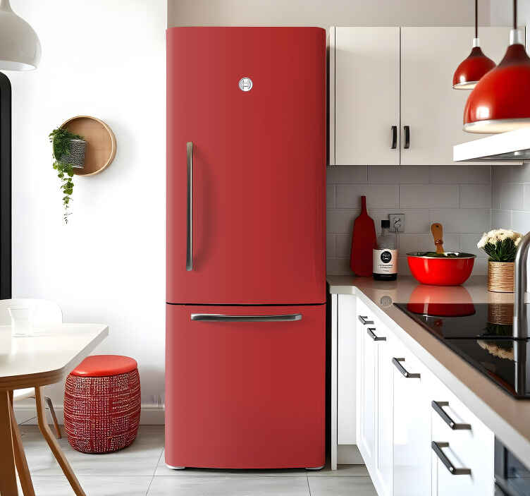 Full red fridge sticker