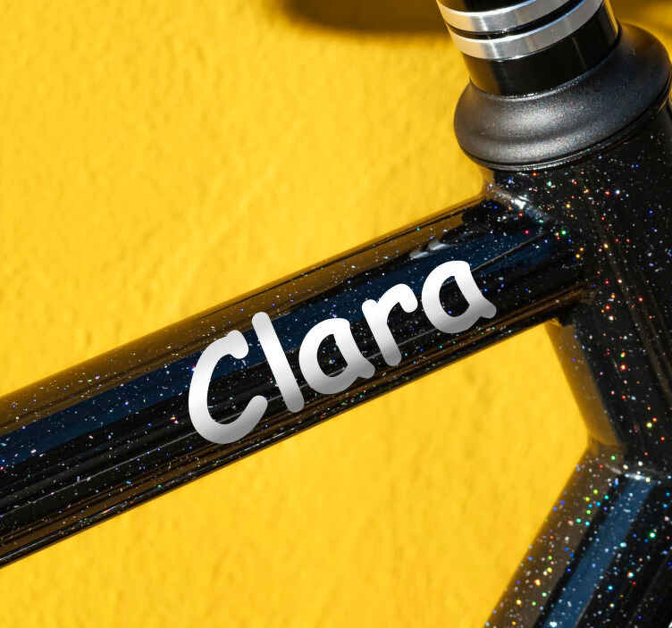 Handwritten style bike sticker