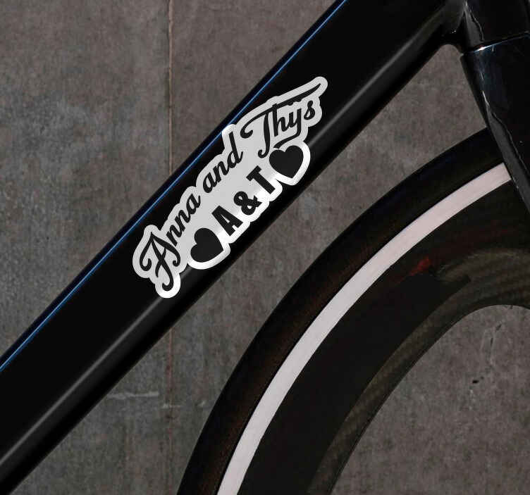 couple names bike sticker