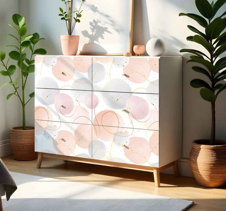 pastel color pattern furniture sticker