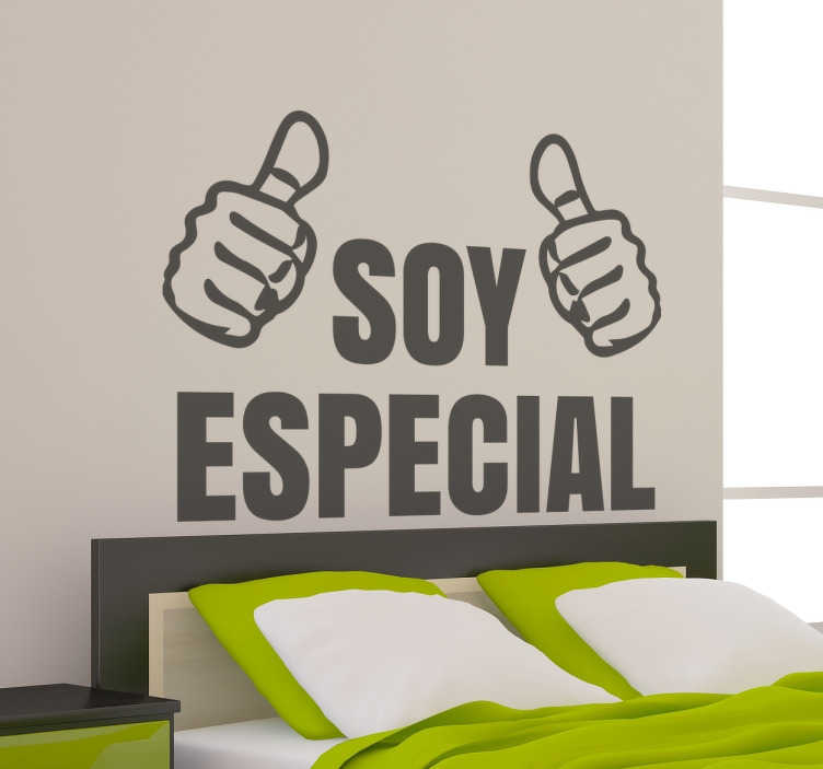 Vinilo decorativo soy especial - TenVinilo