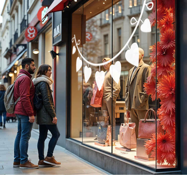 semicircle hearts valentine's sticker