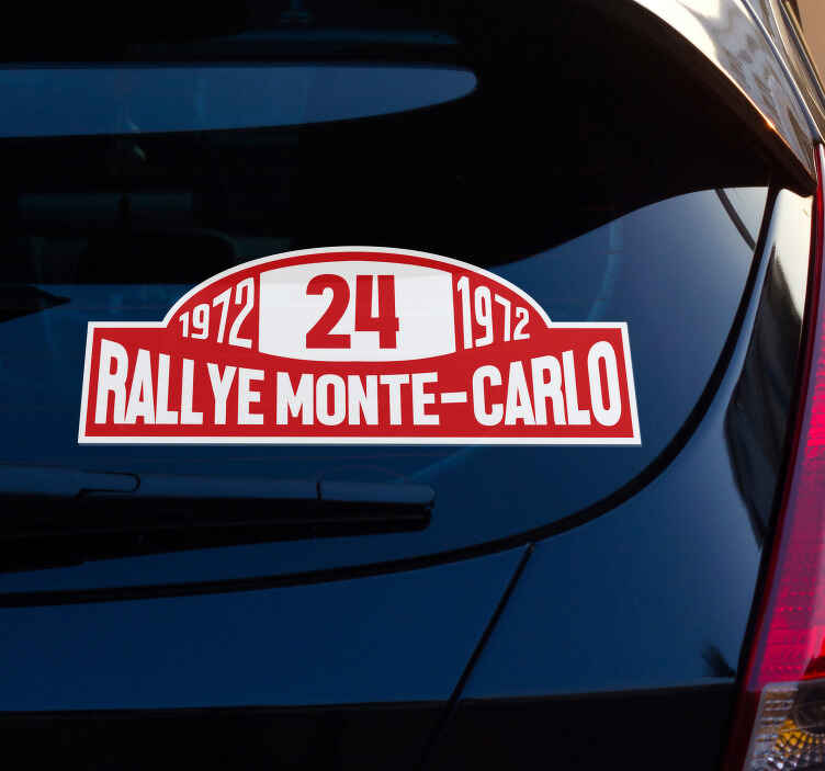 rally number Monte-Carlo car sticker