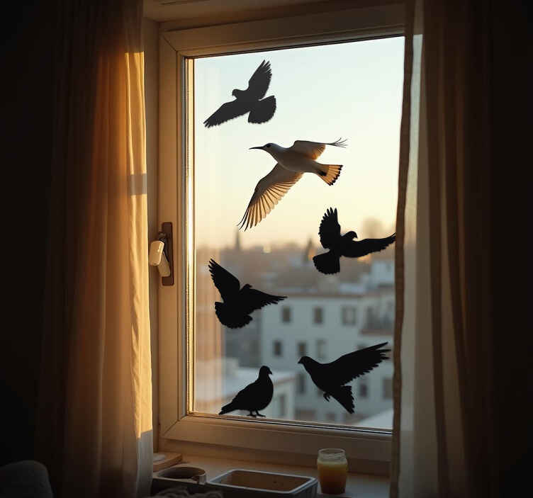birds anti-collision window sticker