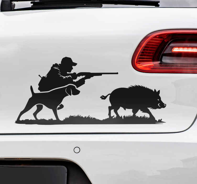 Autoaufkleber jagd-silhouette