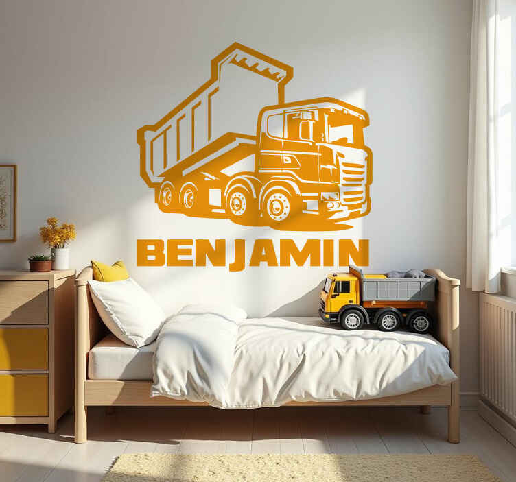 Sticker Spielzeug bau-lkw mit namen
