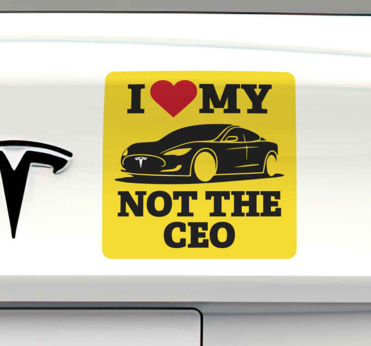 "Tesla Elon Musk" car sticker