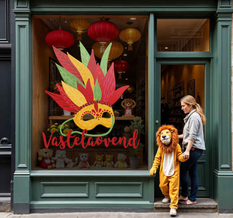 vastelaovend masker feestdagen sticker