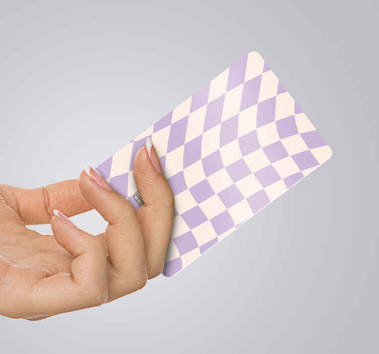 Vierkanten pastelkleuren pinpas sticker