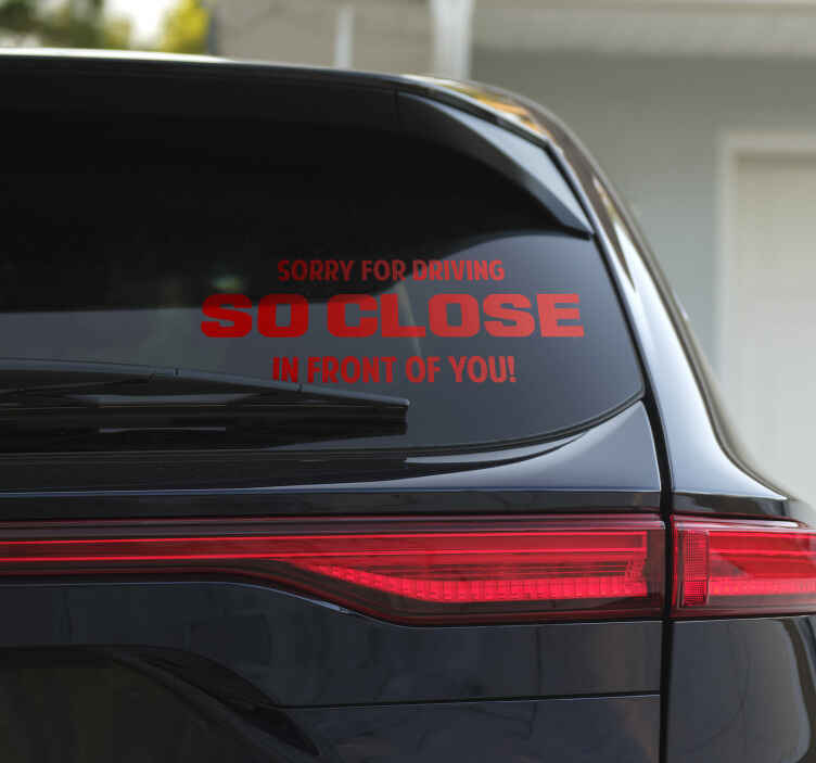 Sorry for driving slow car sticker