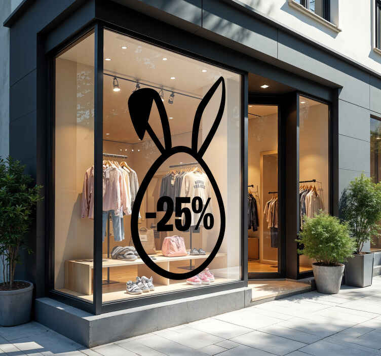 Easter day discount shop window sticker