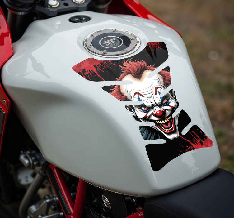 Angry clown motorbike sticker