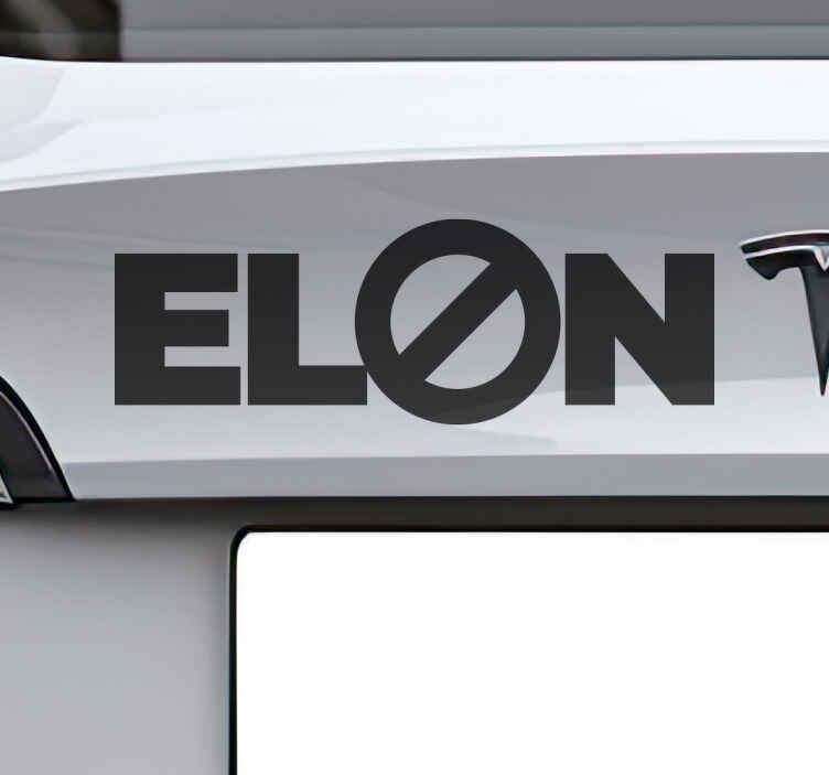 Elon no car sticker