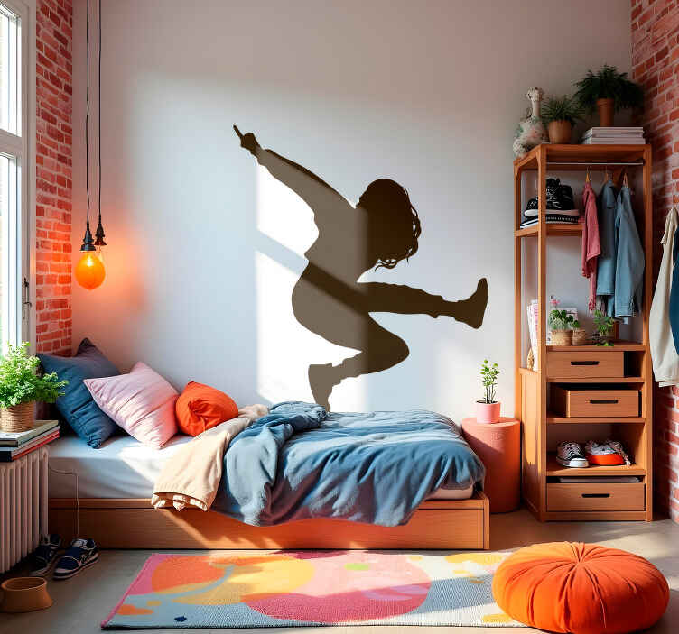 "Breakdance" woman wall sticker