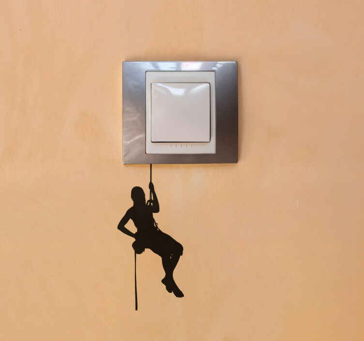 Climber on switch extreme sports sticker