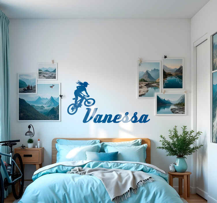 Customizable rider cycling decal