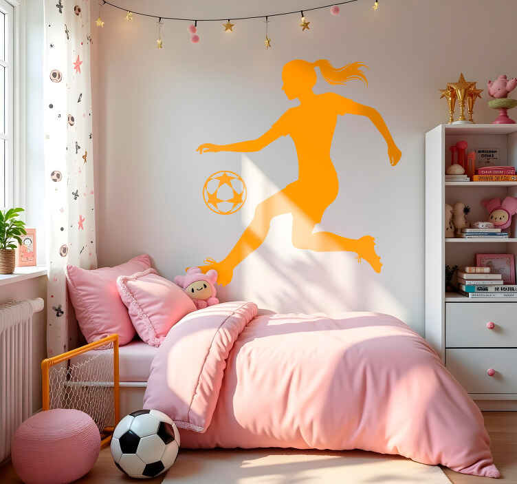 Girl player football sticker