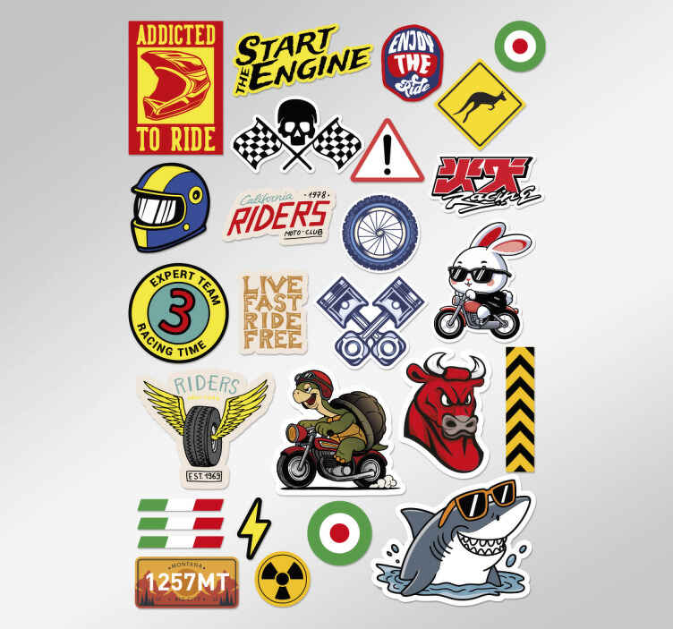 Bomb design pack motorcycle sticker