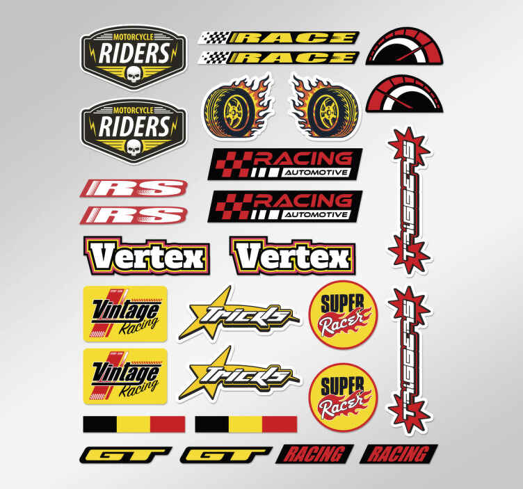 Individual bomb pack motorbike sticker