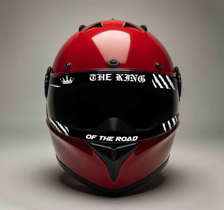 The king visor motorcycle sticker