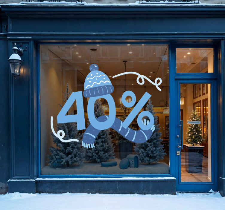 Blue winter discount sales sticker