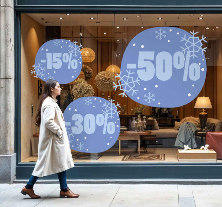 Winter discount sales sticker