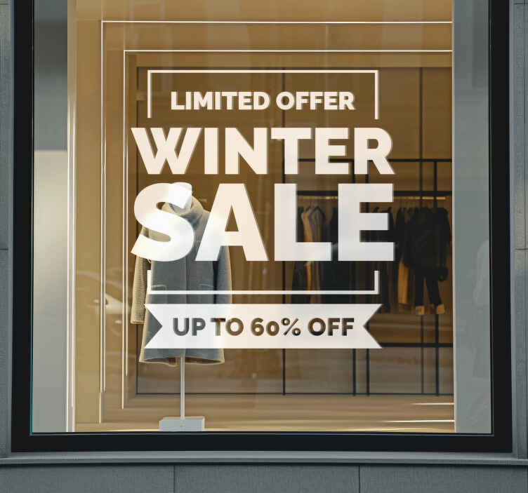 Winter limited offer sales sticker