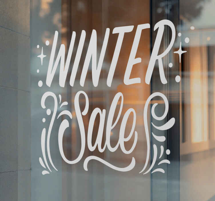 Monocolour winter sales sticker