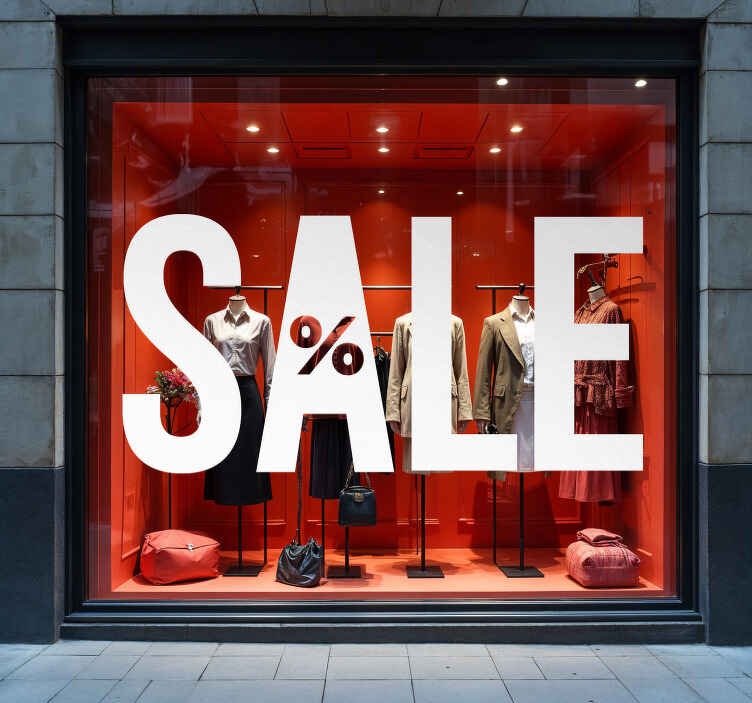 Big letters shop window sticker