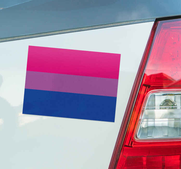 Bisexual flag car sticker