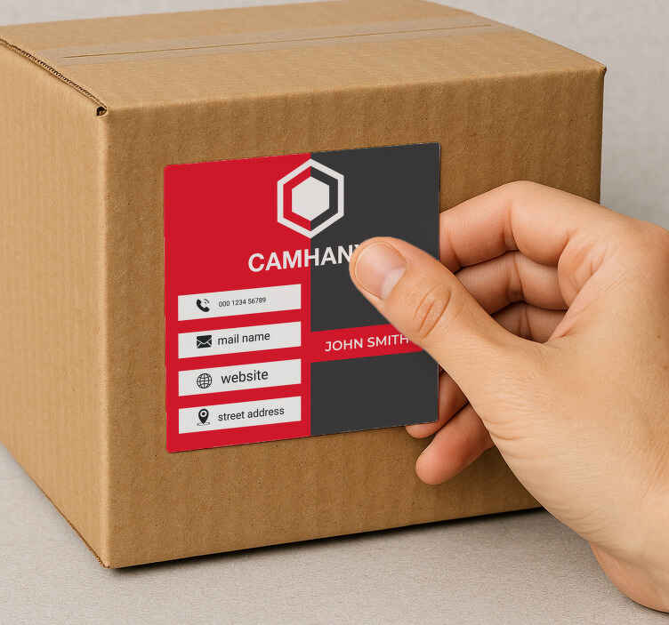 Business card custom sticker