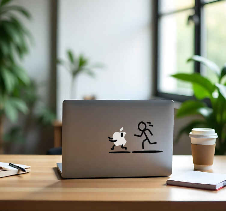 Apple running Laptop sticker
