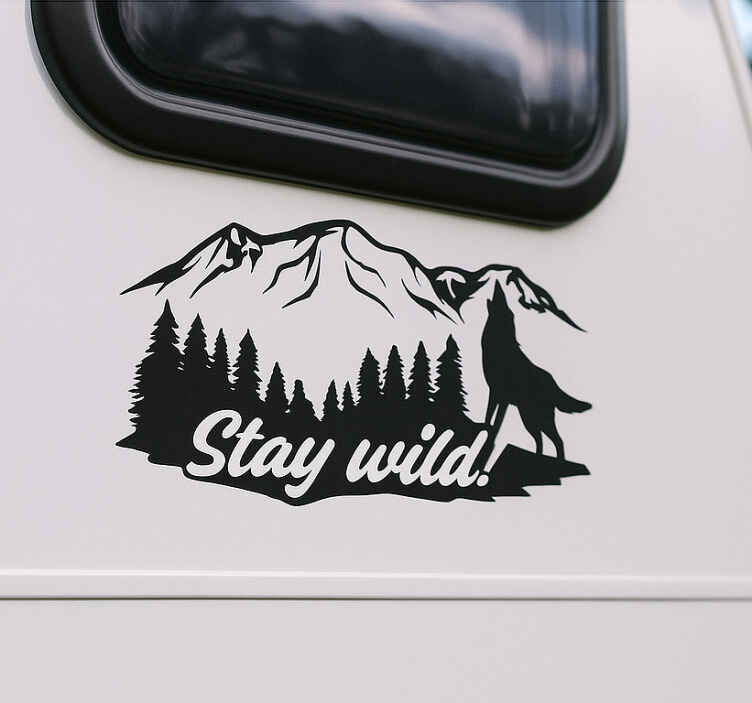 stay wild! caravan sticker