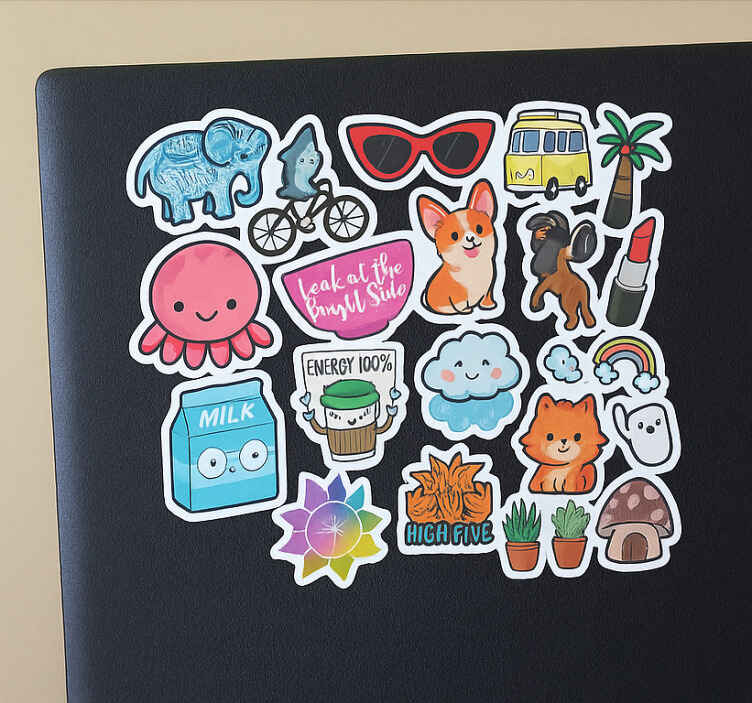 Sticker ordinateur autocollant explosion mignonne