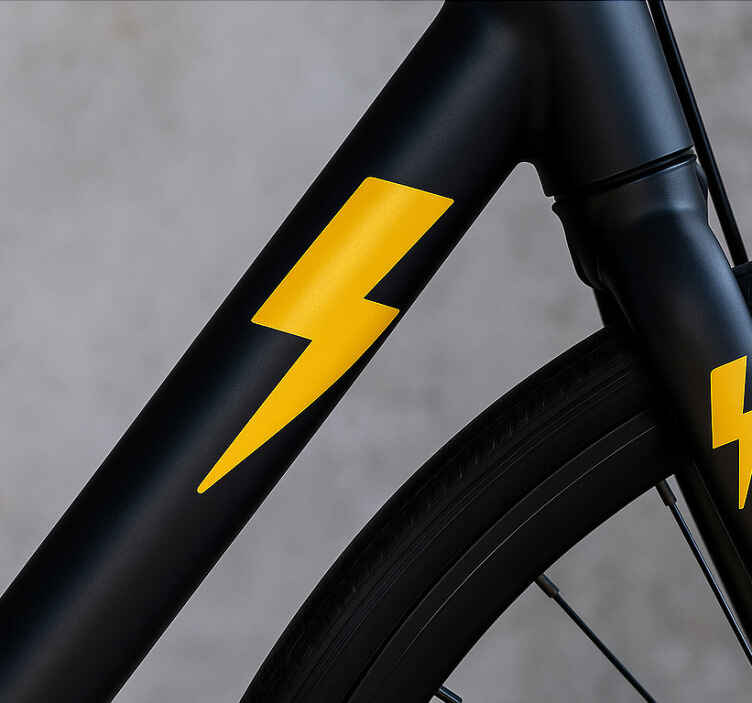 Lightning design bike sticker