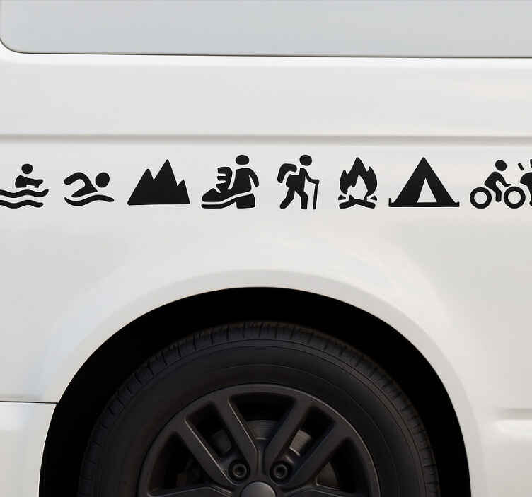 Outdoor adventure collection car sticker